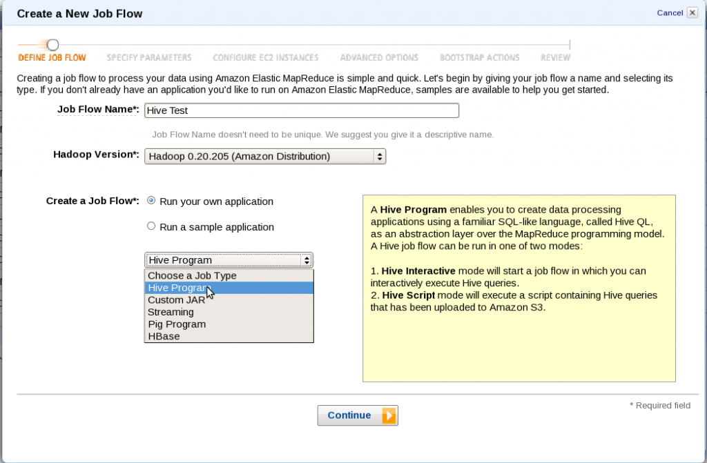 Wordcount mapreduce example using Hive on local and EMR | Chun